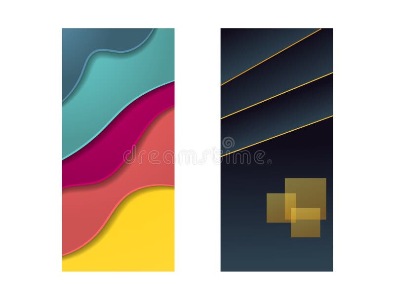 Modern UI Screen Design for Mobile App with Web Icons. Stock Vector ...