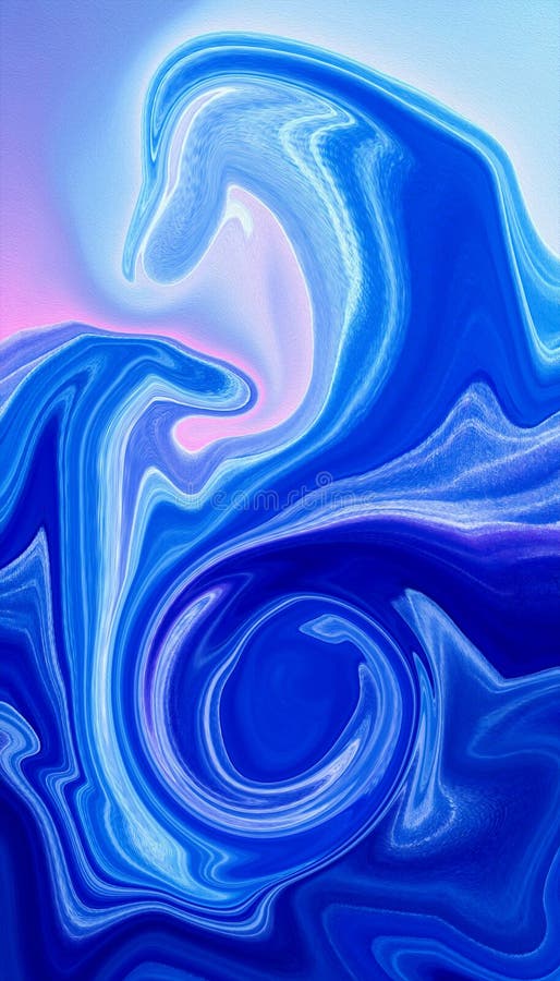 A Vertical, Colorful Abstract Wave Background Featuring Midnight Blue ...