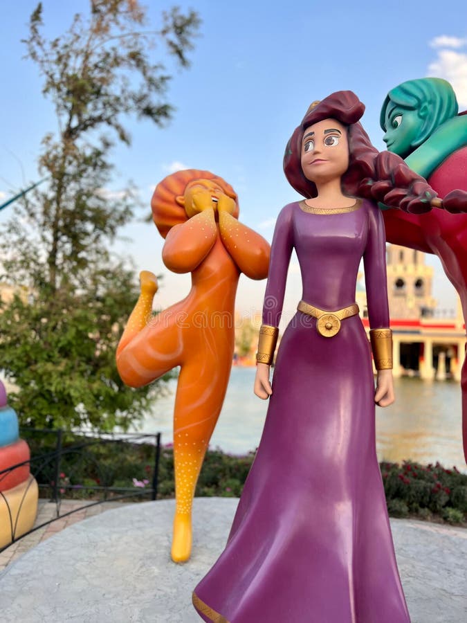 Vertical of a Colorful Princess Statue in Yerevan Park Editorial Stock ...