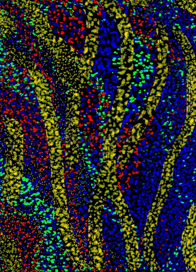 Vertical Colorful Spotted Texture. Multi-colored Spots Form Wavy Lines ...