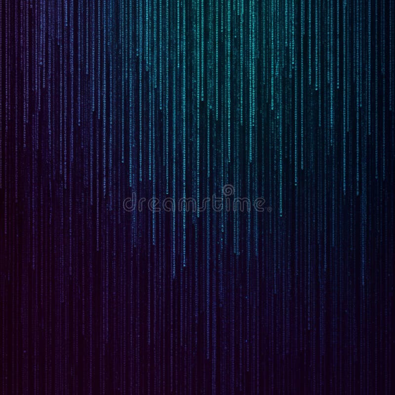 Vertical Columns Of Binary Code Cascade Downward Resembling Digital