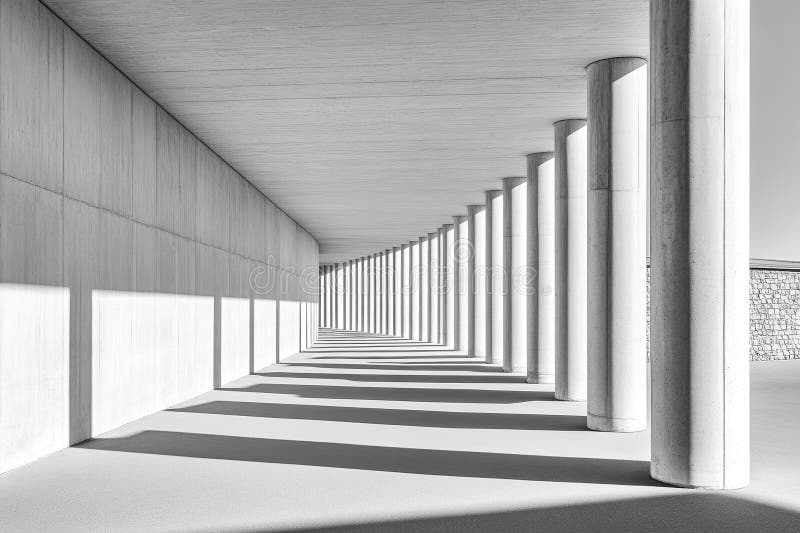 Vertical Columns Create Rhythmic Pattern Beneath a Spacious Overhang ...