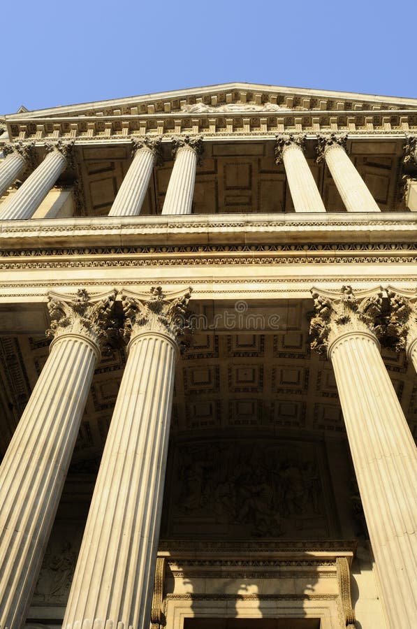 Vertical Columns of Saint Paul S Cathedral Stock Image - Image of ...