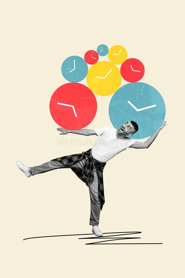 Vertical Composite Artwork Collage Image Picture of Black White Effect ...