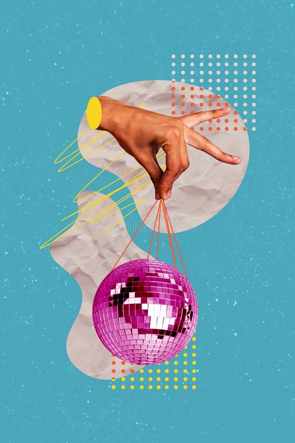 Vertical Composite Collage Artwork Image Picture of Arm Hold String ...