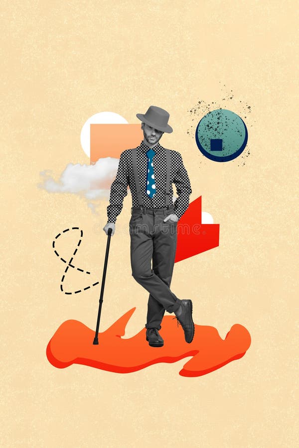 Vertical Composite Collage Image Picture of Black White Effect Elegant ...