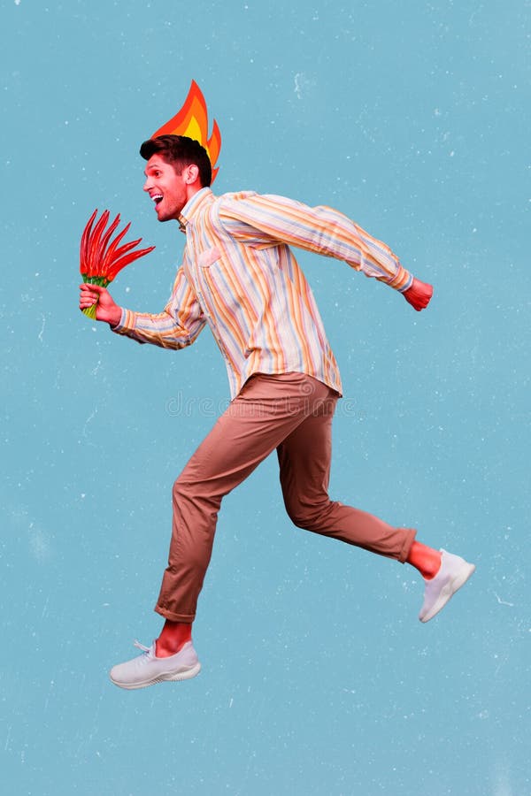 Running Man Flame Blue Background Stock Photos - Free & Royalty-Free ...