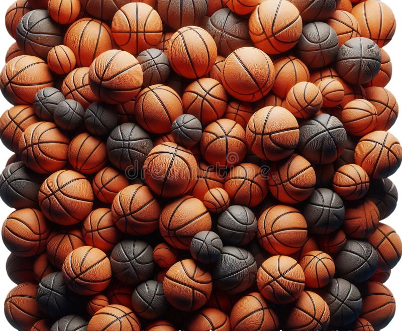 A Vertical Composition of Basketballs Stacked on Top of Each Other ...