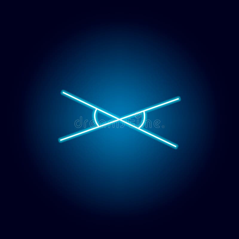 Vertical Corners Icon in Neon Style. Geometric Figure Element for ...