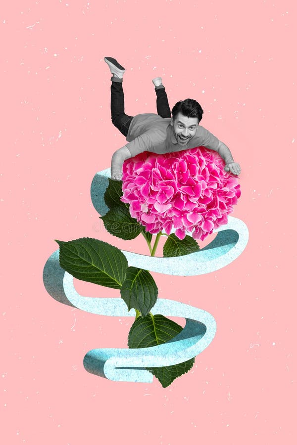 Vertical Creative Collage 3d Sketch Photo of Funky Positive Cheerful ... Vertical Creative Collage 3d Sketch Photo of Funky Positive Cheerful ...