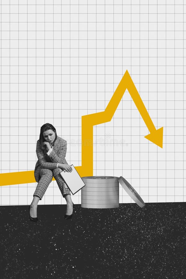 Falling Arrow Destroys Rising Arrow Stock Photo - Image of crisis, decrease: 299150632