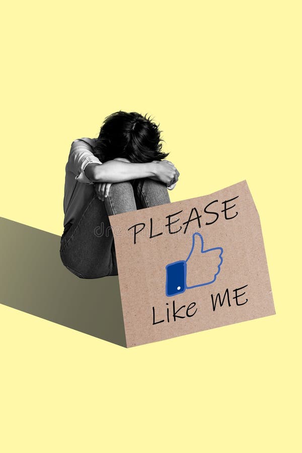 Vertical Creative Collage Poster Sitting Young Woman Upset Obsessed ... Vertical Creative Collage Poster Sitting Young Woman Upset Obsessed ...