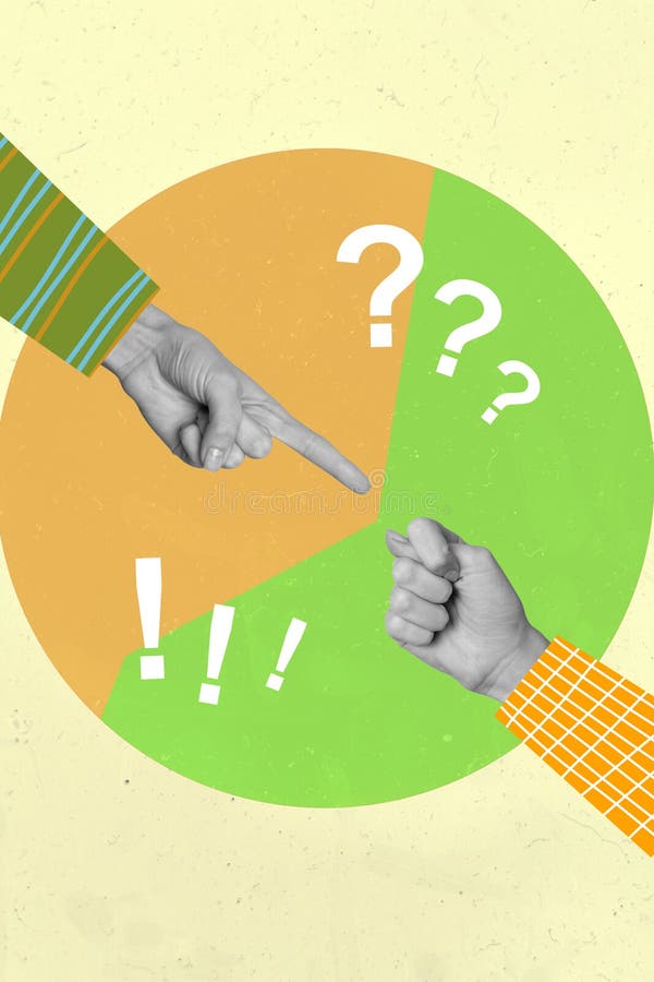 Vertical Creative Collage of Two Arms Demonstrate Fig Gesture Point ...