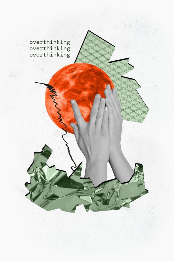 Vertical Creative Composite Surrealistic Photo Collage of Hands Face of ...