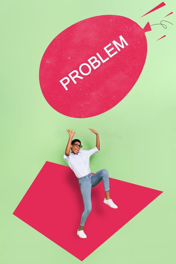 Vertical Creative Picture of Young Person Raise Hands Dealing with ...