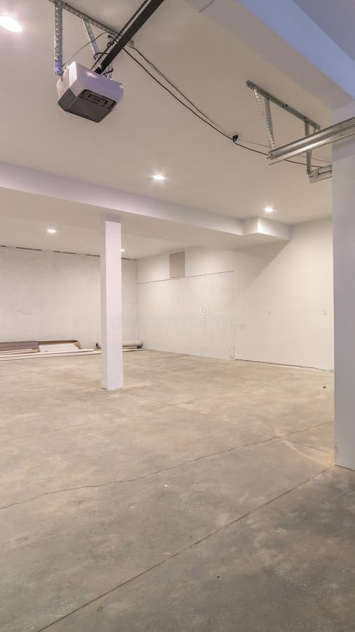 Empty Garage Interior with Automatic Motor Interior Stock Image - Image ...