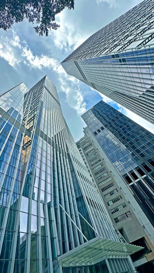 The Vertical Crowded Commercial Office Buildings in the City Editorial ...