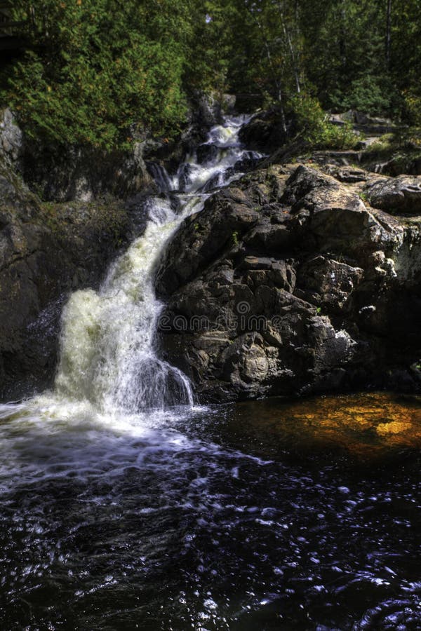 Vertical of Crystal Falls in Ontario, Canada Stock Image - Image of ...