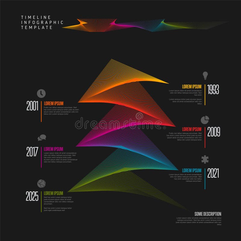Vertical Curved Infographic Timeline Report Template Stock Vector ...