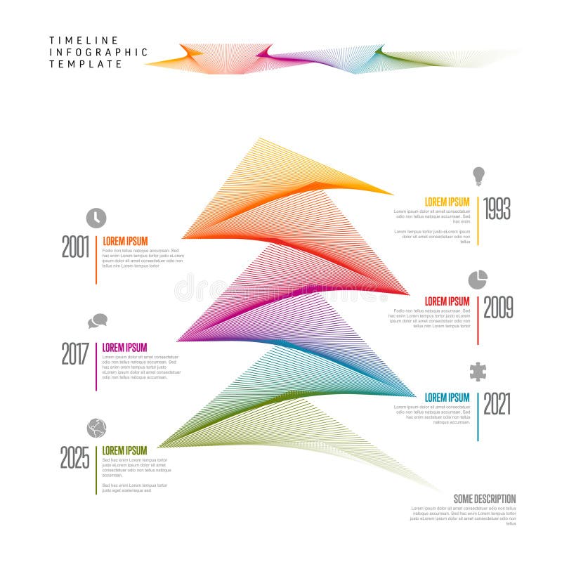 Vertical Curved Infographic Timeline Report Template Stock Vector ...