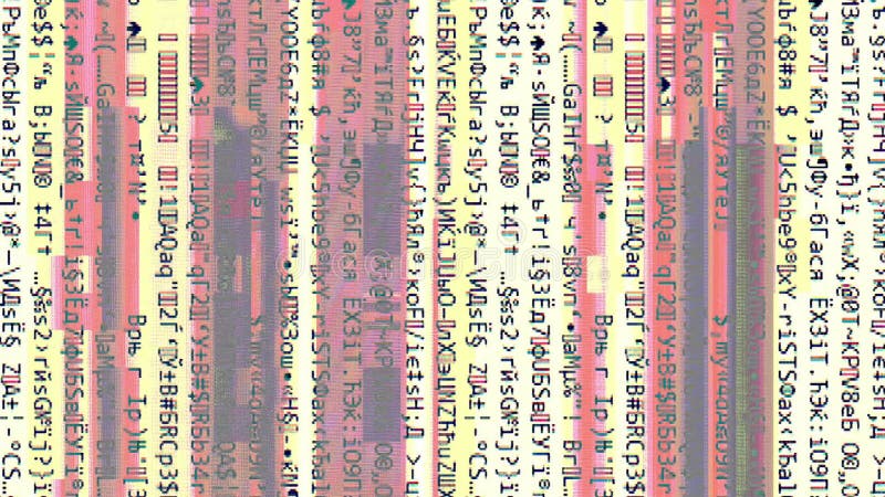 Vertical Data Error Digital Glitch Colorful Text Stock Video - Video of technology, script ...