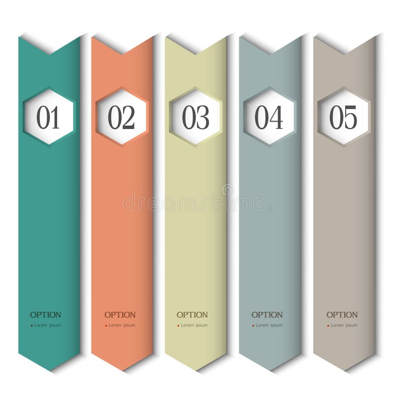 Vertical Design Template with Stylized Arrows Stock Vector ...