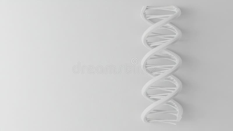 Vertical DNA Helix on Neutral White Background Stock Illustration ...
