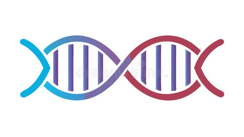Vertical DNA Strand with Distinct Colored Bars, Vector Design ...