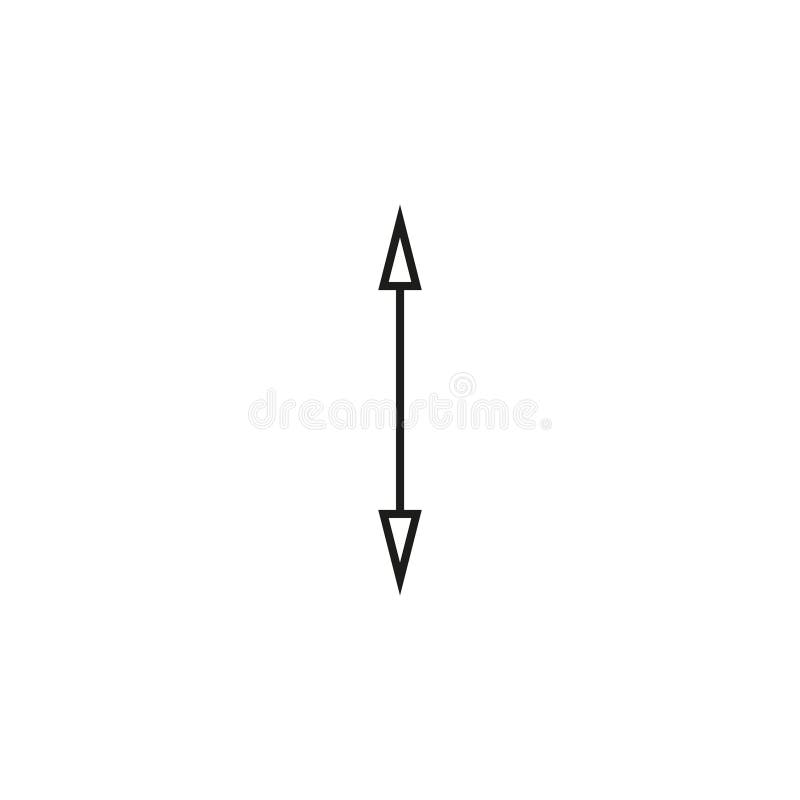 Dual Double Ended Arrow. Geometric Mathematical Thin Short Straight ...