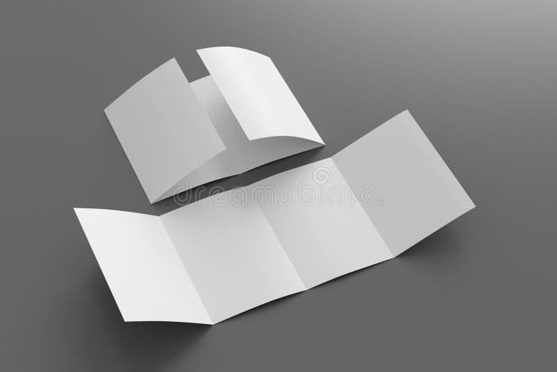 Vertical Double Gate Fold Brochure. Four Panels, Eight Pages Blank ...