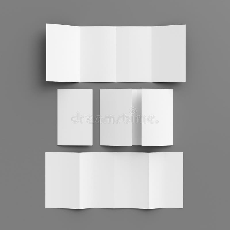 Vertical Double Gate Fold Brochure. Four Panels, Eight Pages Blank ...