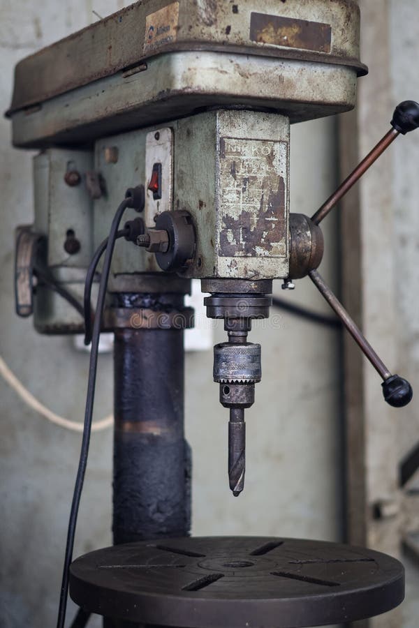 Vertical Drilling Bench Drill Press Machine Stock Image - Image of ...