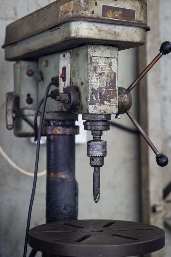 Vertical Drilling Bench Drill Press Machine Stock Image - Image of ...