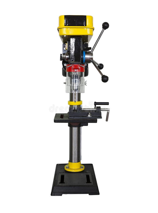 Vertical Drilling Machine Isolated on White Background Stock Photo ...