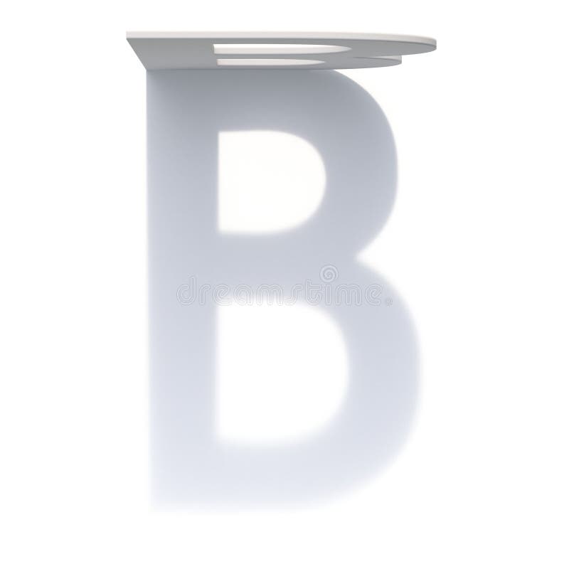 Vertical Drop Shadow Font Letter B 3D Stock Illustration - Illustration ...