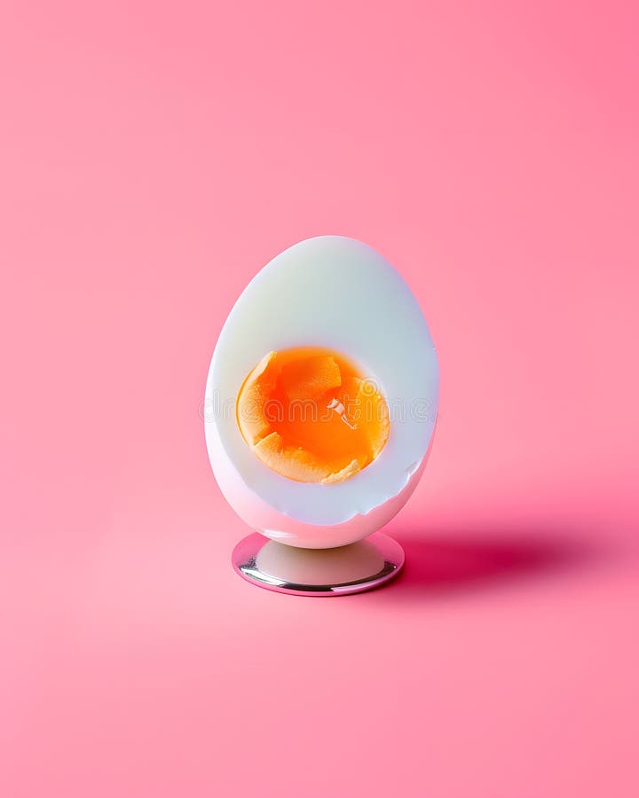 Vertical Easter Banner with Halved Egg Stock Illustration ...