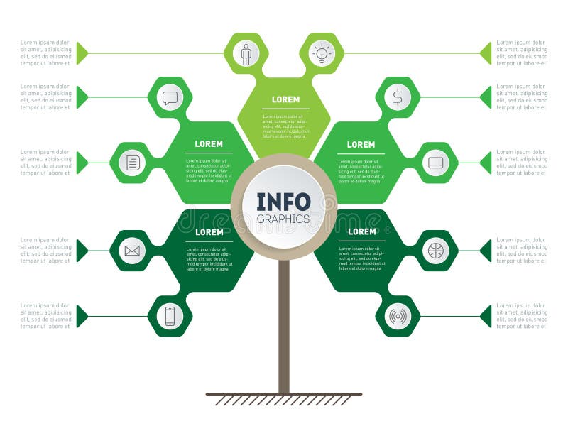 Infographic of Ecology Trends. Eco Business Presentation Concept with 7 ...