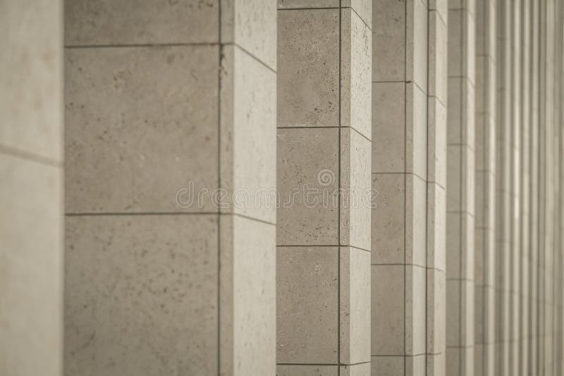 Vertical Elements of the Facade of a Modern Building Stock Image ...