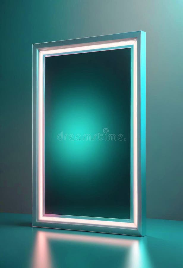Vertical Empty Blank Frame Poster Close Up, Mock Up, 3d Render Stock ...
