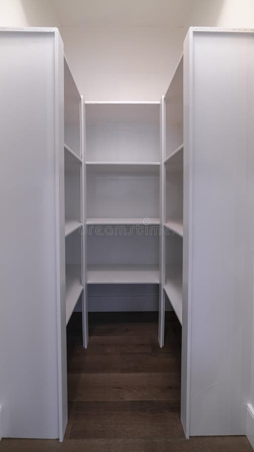 Vertical Empty Interior of a Walk-in Closet Interior Stock Image ...