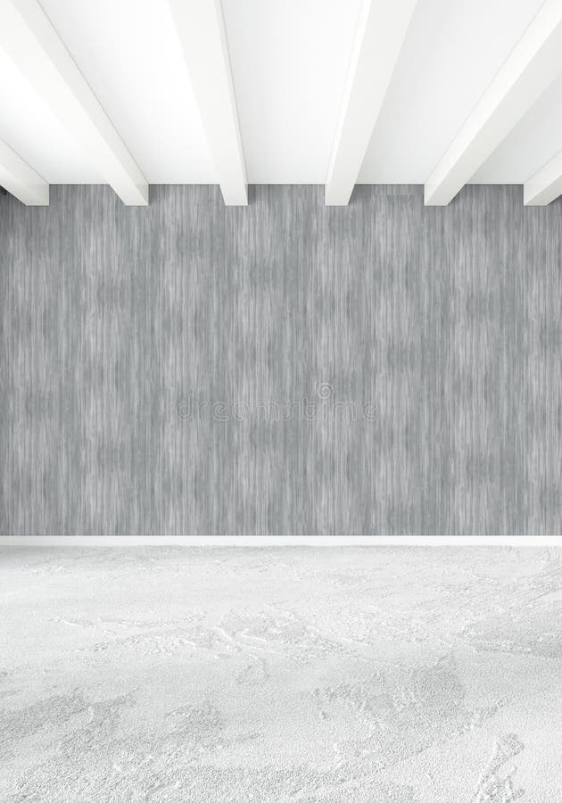 Vertical Empty Room in Minimalism Style Interior Design with Stylish ...