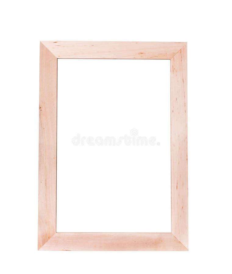 Vertical Empty Wooden Frame for Writing the Text with Blank Whit Stock ...