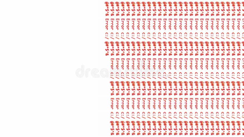 Software Failure Warning Alert Error Message Flashing on Screen, Computer System Crash. Stock ...