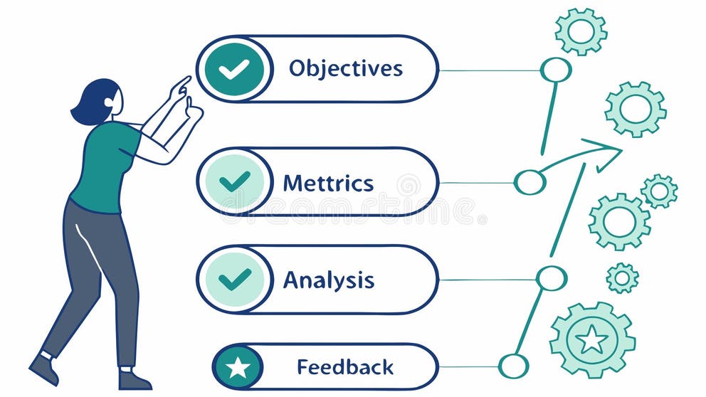 Vertical Evaluation Process, Project Management Steps, Vector Design ...