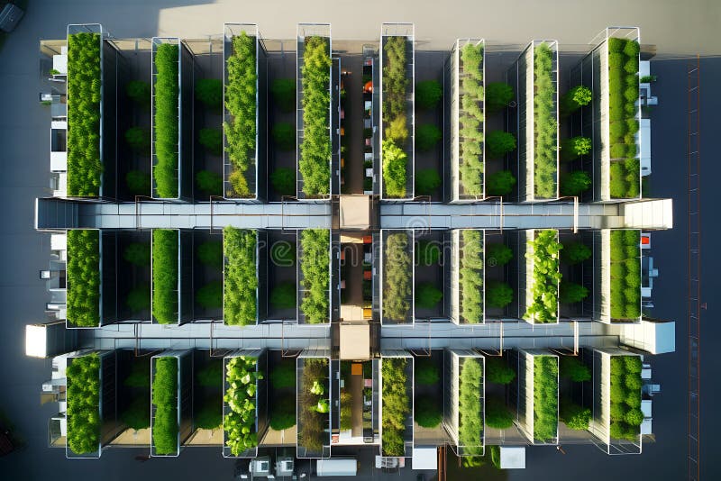 Vertical Farm during the Daytime. Drone View Stock Photo - Image of ...