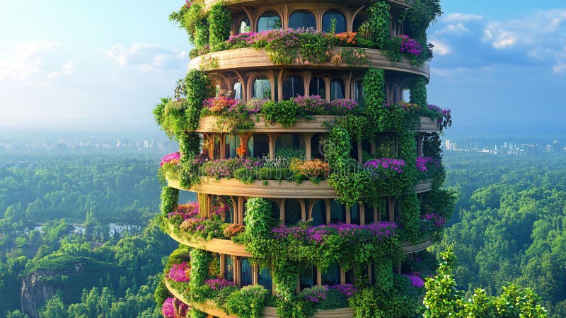 Vertical Farming, Modern Farming Fantasy Stock Photo - Image of growth ...