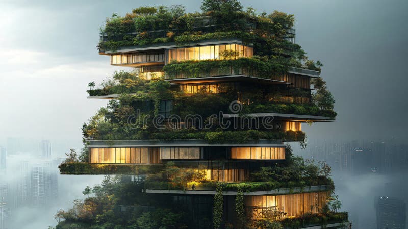 Vertical Farming, Modern Farming Stock Image - Image of balconies ...