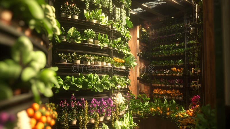 Vertical Farming, Modern Farming Laboratory of Plants Stock Image ...