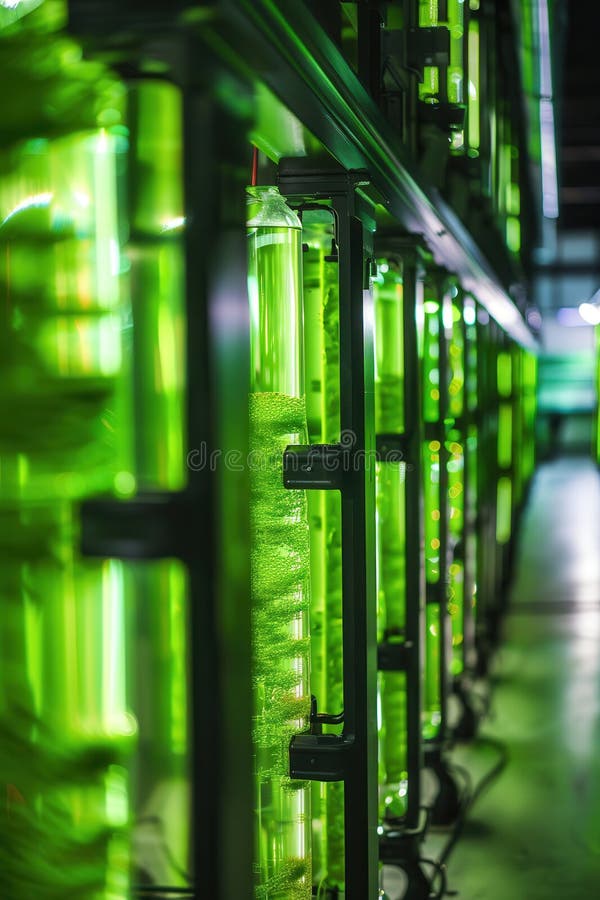 Futuristic Vertical Algae Farming with Automated LED Lighting and ...