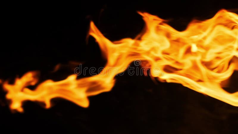 Vertical Fire Flames on Black Background Stock Footage - Video of heat ...